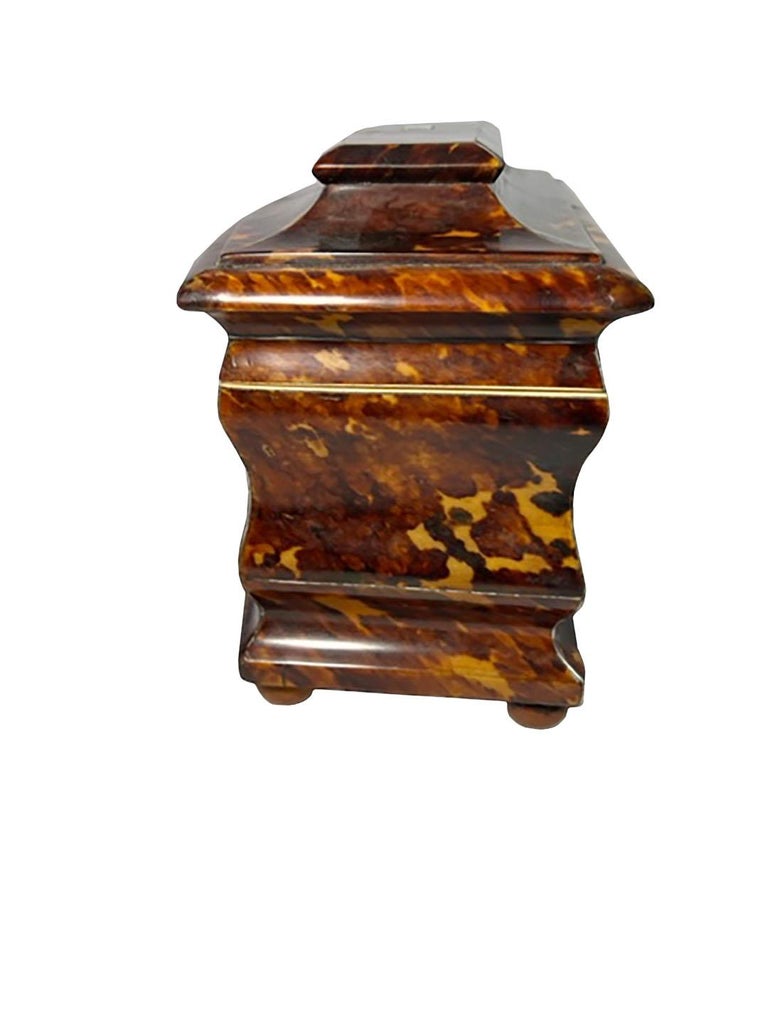 Antique Tortoiseshell Tea Caddy For Sale at 1stDibs