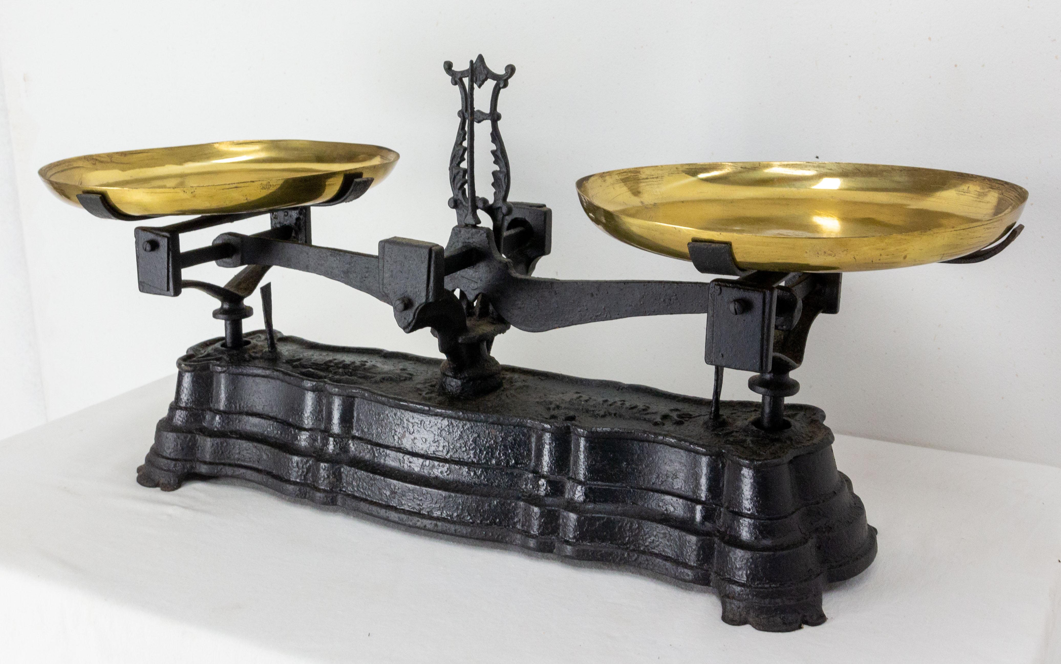 Antique Trade Scale Copper and Cast Iron, France, circa 1880 at 1stDibs