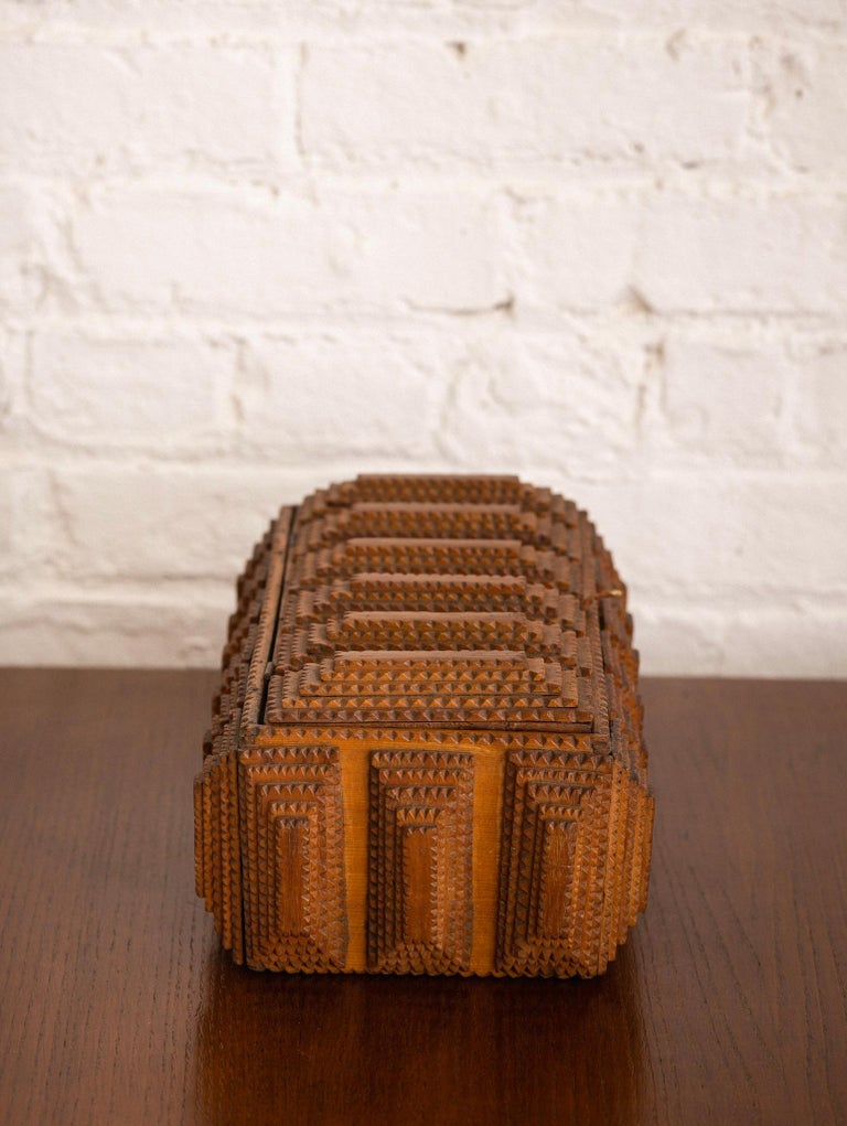 Antique Tramp Art Box at 1stDibs