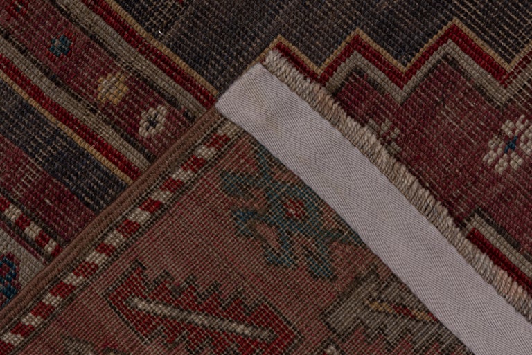 Antique Transcaucasian Rug, Colorful Palette, Purple Borders ...