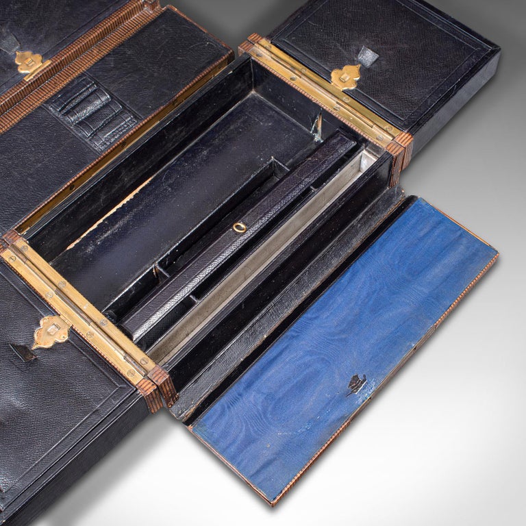 Antique Travelling Vanity Box, English, Campaign Correspondence Case ...