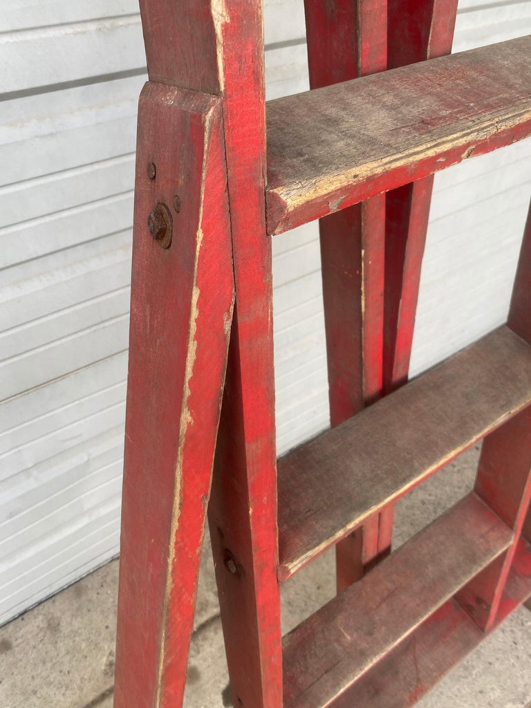 Antique Tri-Pod Orchard 'Fruit Picking' Step Ladder, Great Color ...