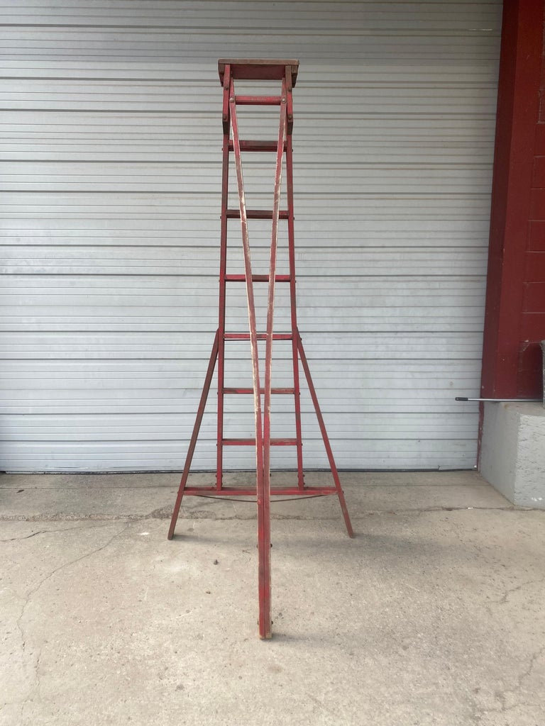 Antique Tri-Pod Orchard 'Fruit Picking' Step Ladder, Great Color ...