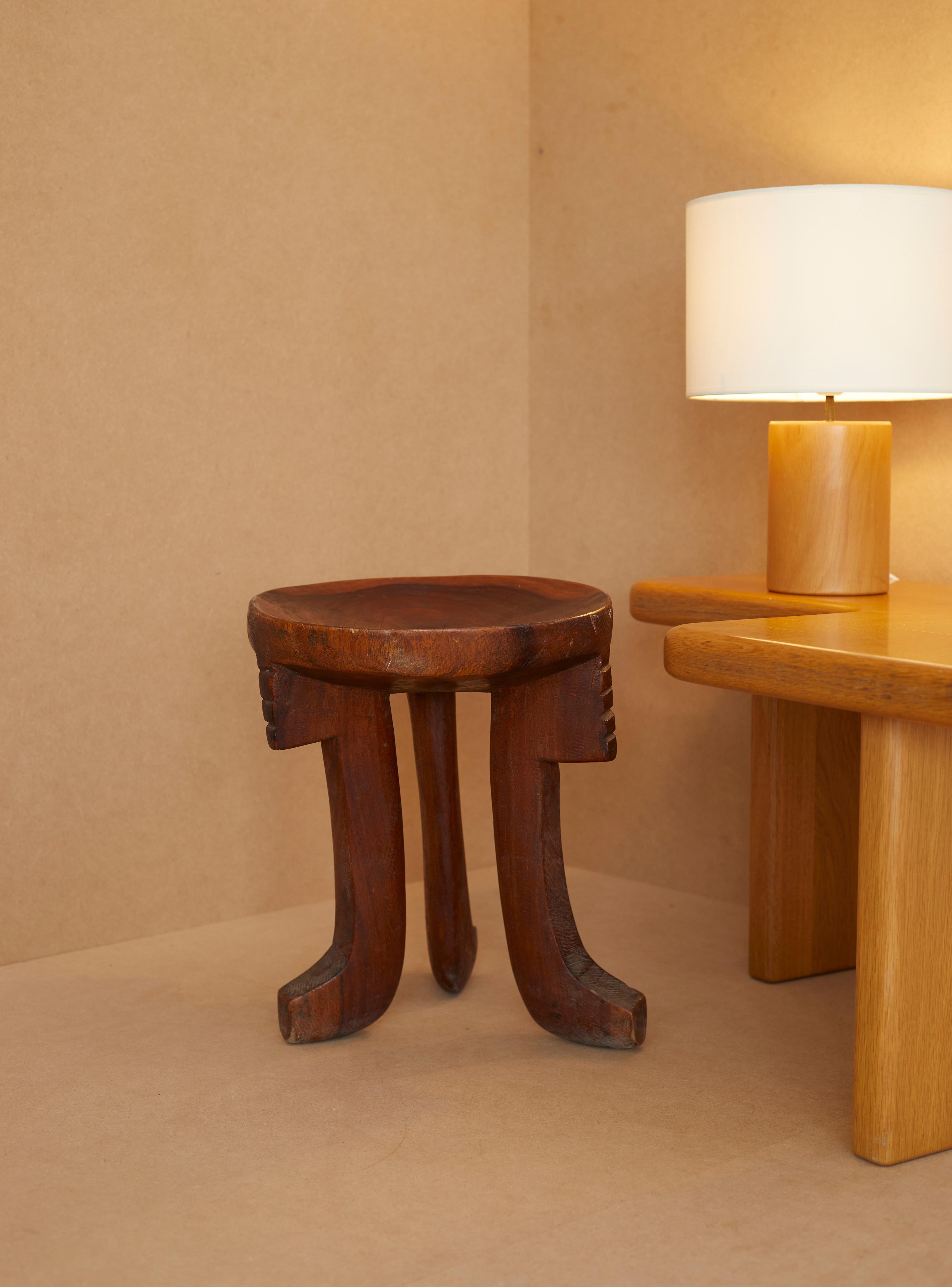 Antique tribal African (Ethiopia) wooden stool For Sale at 1stDibs