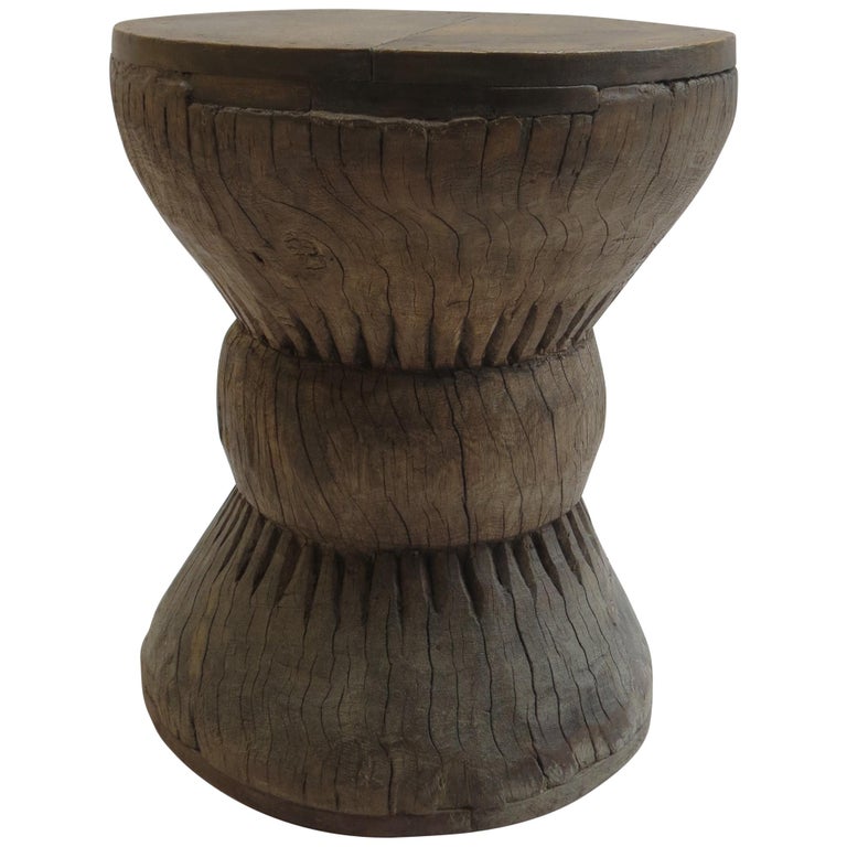 Antique Tribal African Hardwood Hand Carved Stool Side Table No. 1 at ...