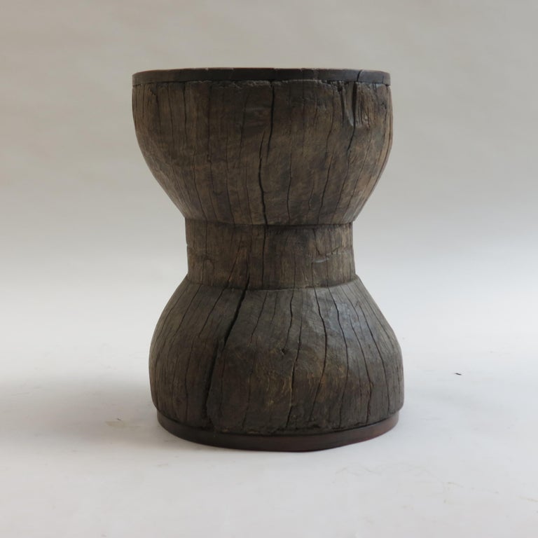Antique Tribal African Hardwood Hand Carved Stool Side Table No4 at 1stDibs