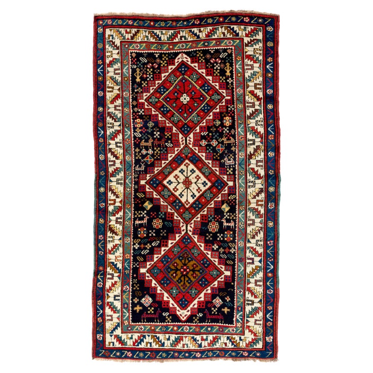 Antique Tribal Caucasian Shahsavan Rug Full Pile Excellent Condition ...