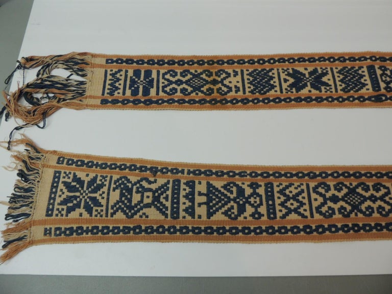 Antique Tribal Yellow and Blue Woven Turkish Sash For Sale at 1stDibs ...