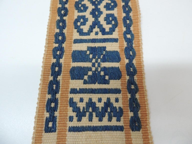 Antique Tribal Yellow and Blue Woven Turkish Sash For Sale at 1stDibs ...