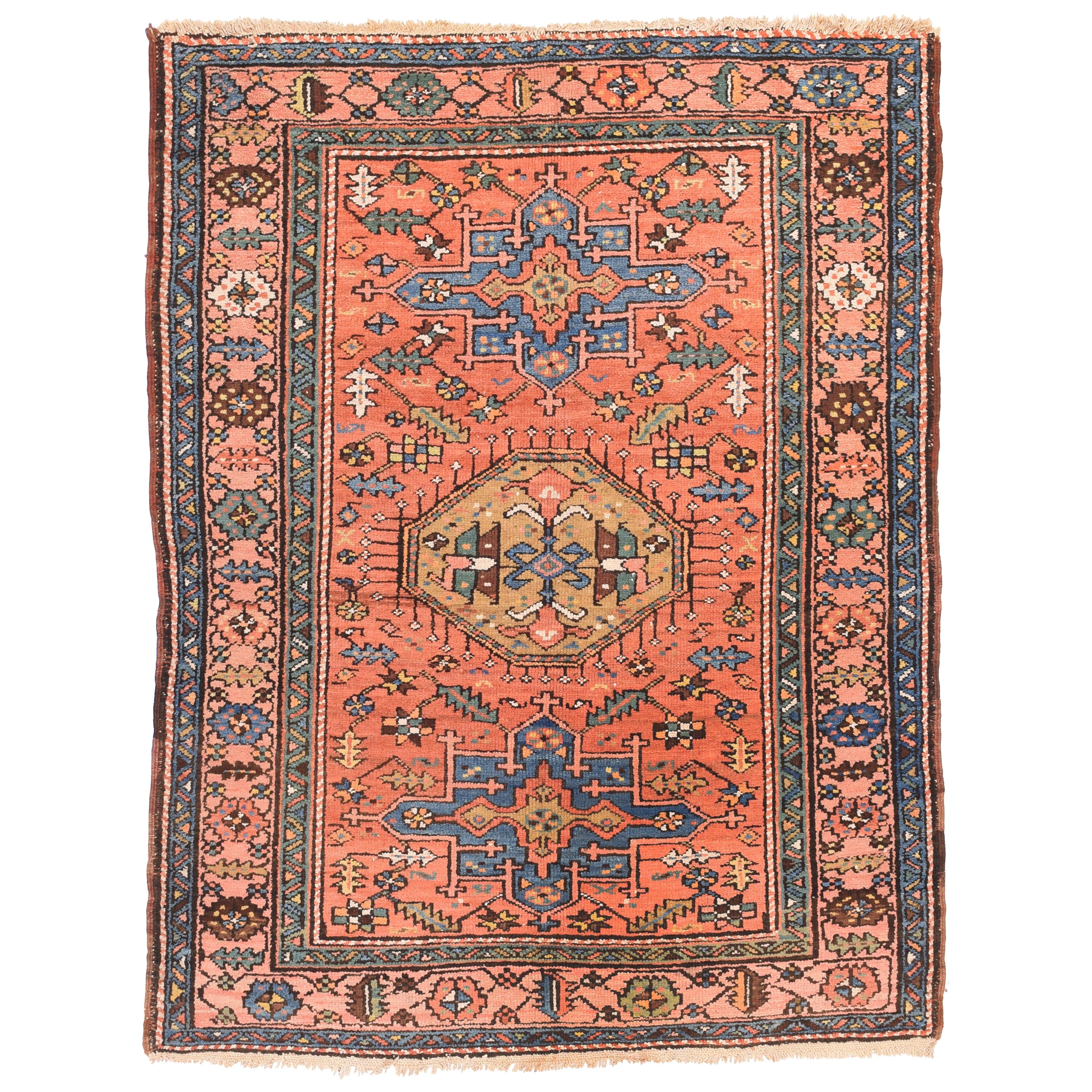 Antique Persian Heriz Serapi Area Rug For Sale at 1stDibs