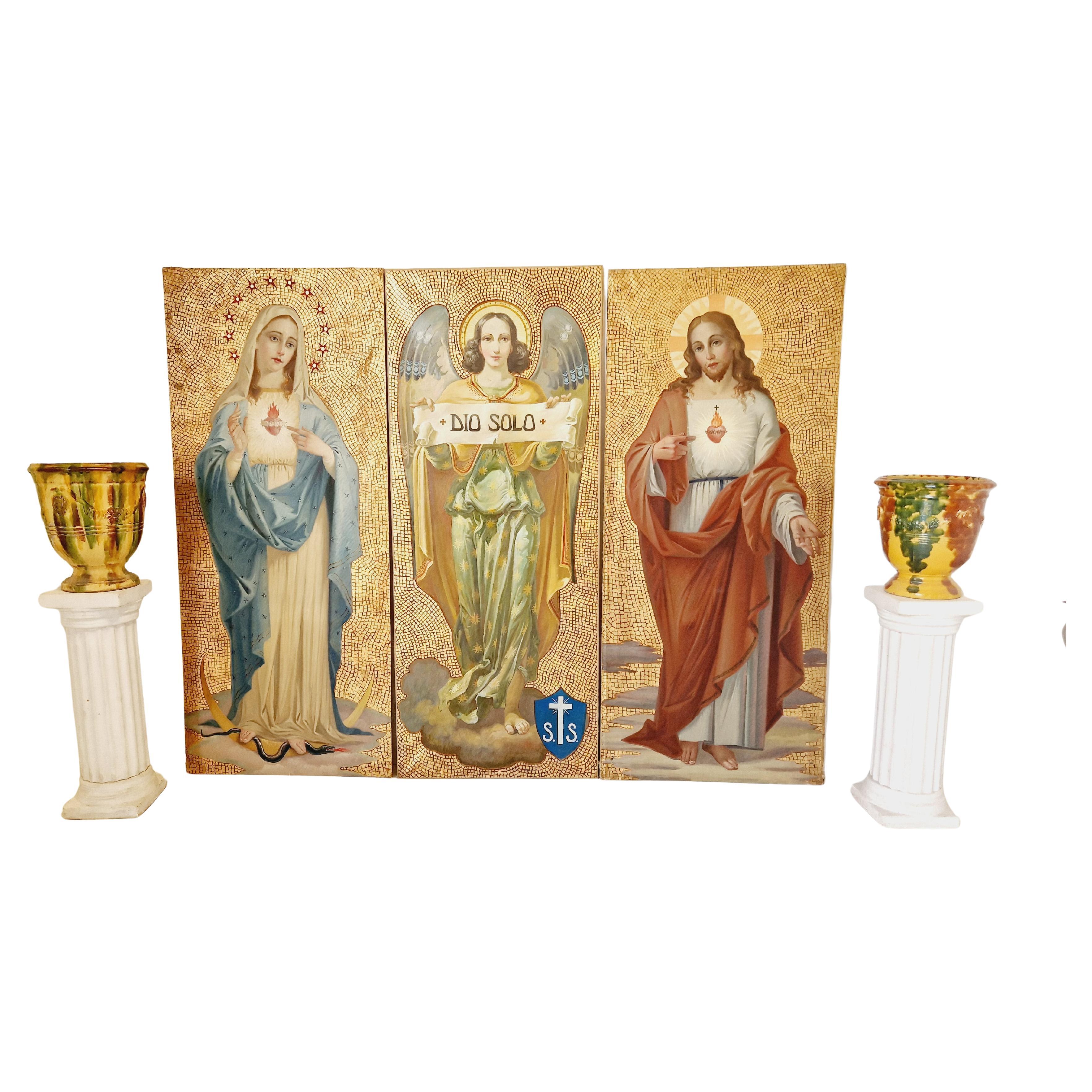 Religious Art Catholic Icon Oil Painting For Sale at 1stDibs | catholic ...