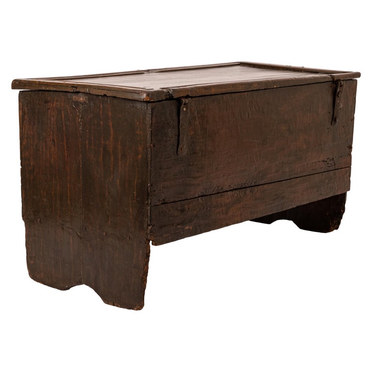 Antique Tudor Elizabethan Henry VIII Oak Sword Six Plank Coffer Chest ...