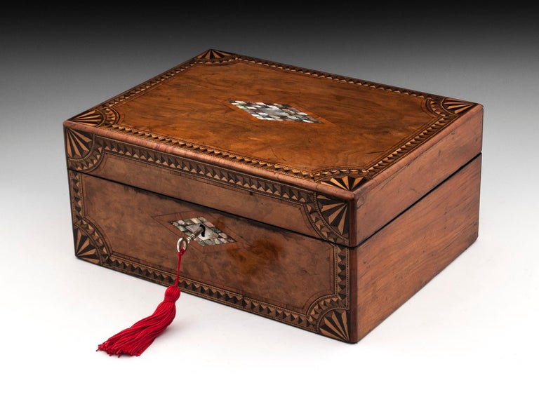 Antique Tunbridge Jewelry Box, 19th Century at 1stDibs