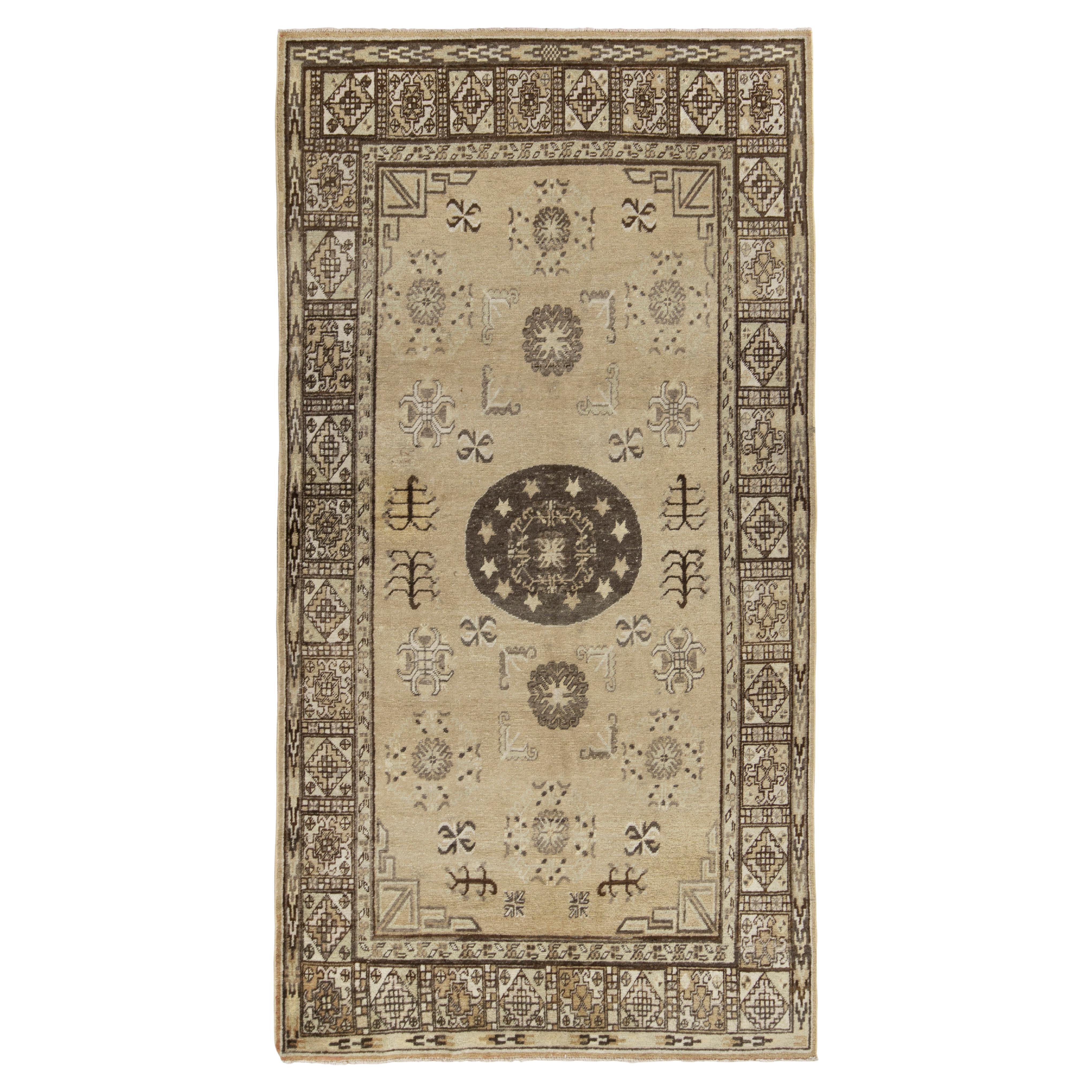 1950s Vintage Midcentury Khotan Samarkand Rug Medallion Pattern by Rug ...