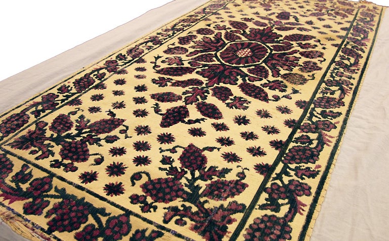 Antique Turkish Center Medallion Beige Background Textile, 1880-1900 ...