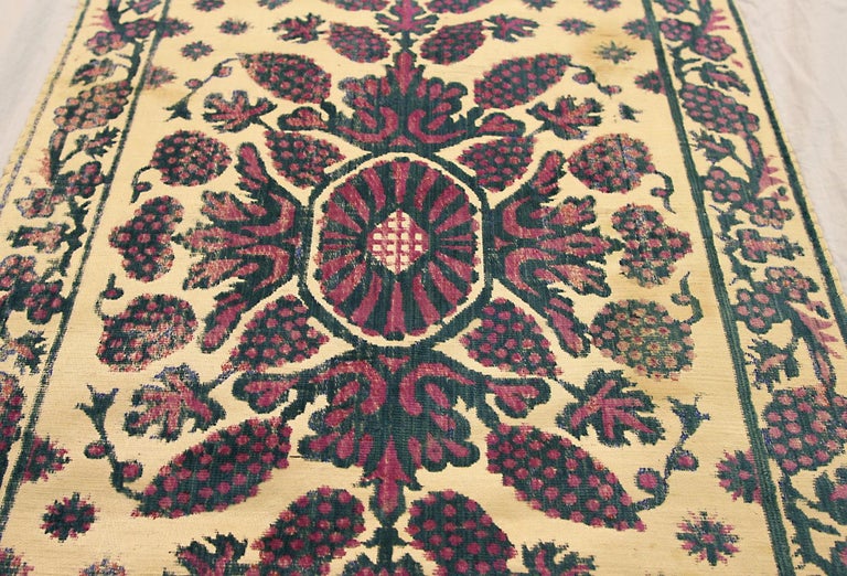 Antique Turkish Center Medallion Beige Background Textile, 1880-1900 ...