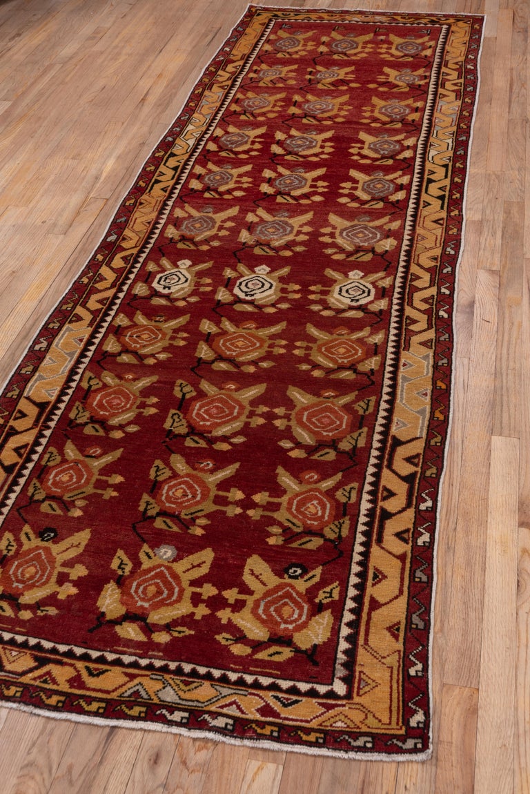 Antique Turkish Konya Runner, Red Field at 1stDibs