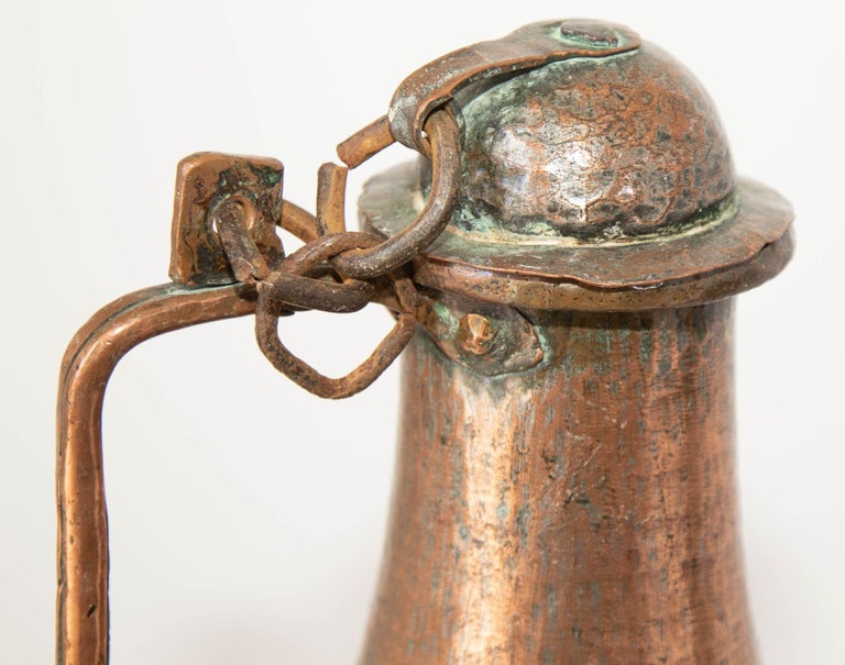 Antique Turkish Middle Eastern Copper Hammered Oversized Water Pot 19th ...