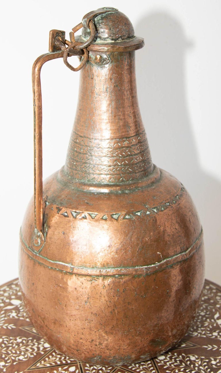 Antique Turkish Middle Eastern Copper Hammered Oversized Water Pot 19th ...