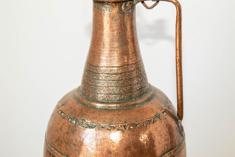 Antique Turkish Middle Eastern Copper Hammered Oversized Water Pot 19th ...