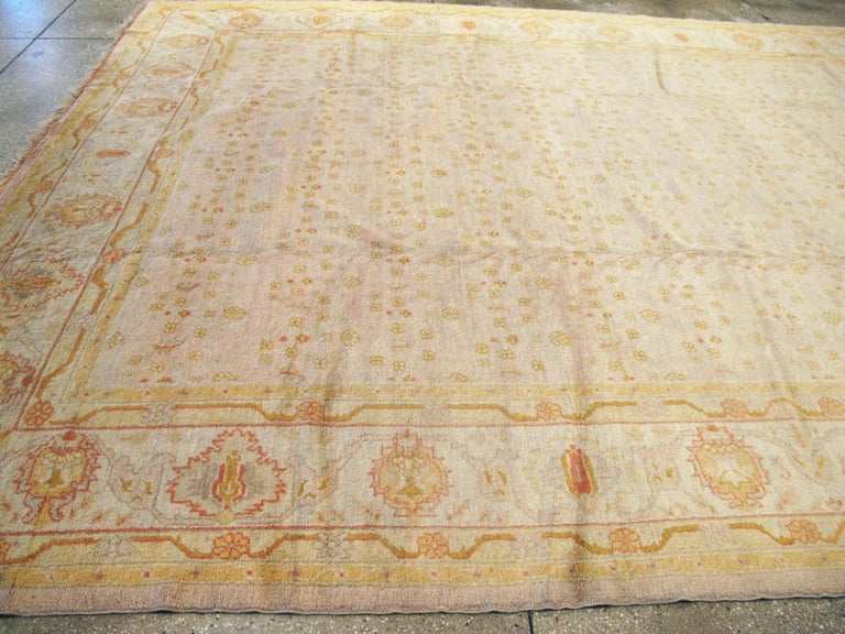 Antique Turkish Oushak Carpet For Sale at 1stDibs