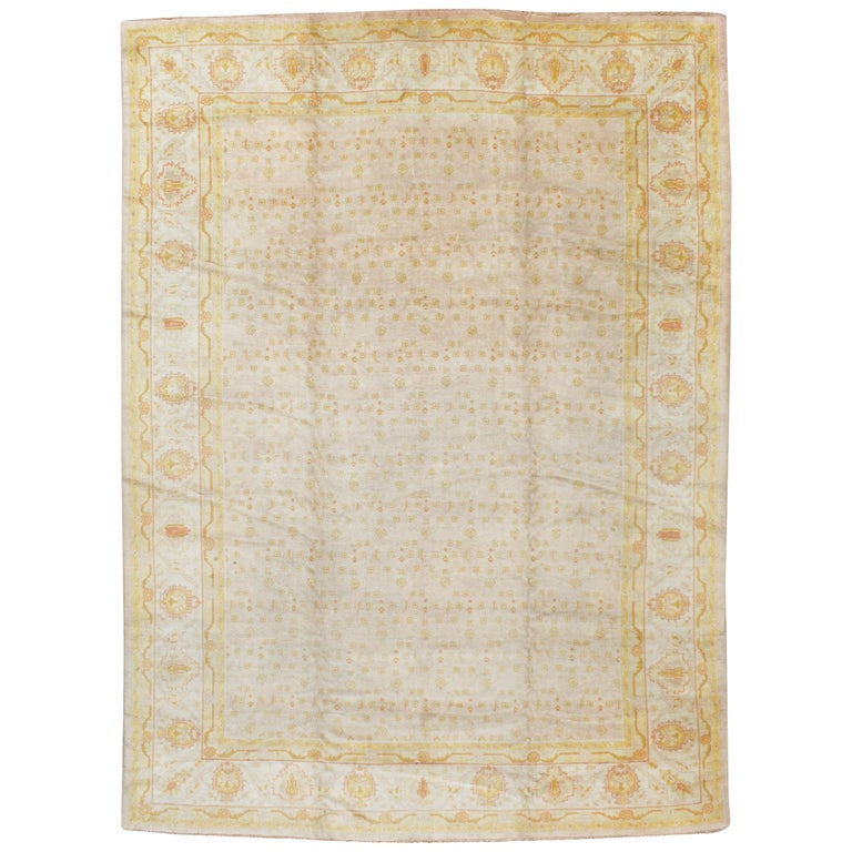 Antique Turkish Oushak Carpet For Sale at 1stDibs