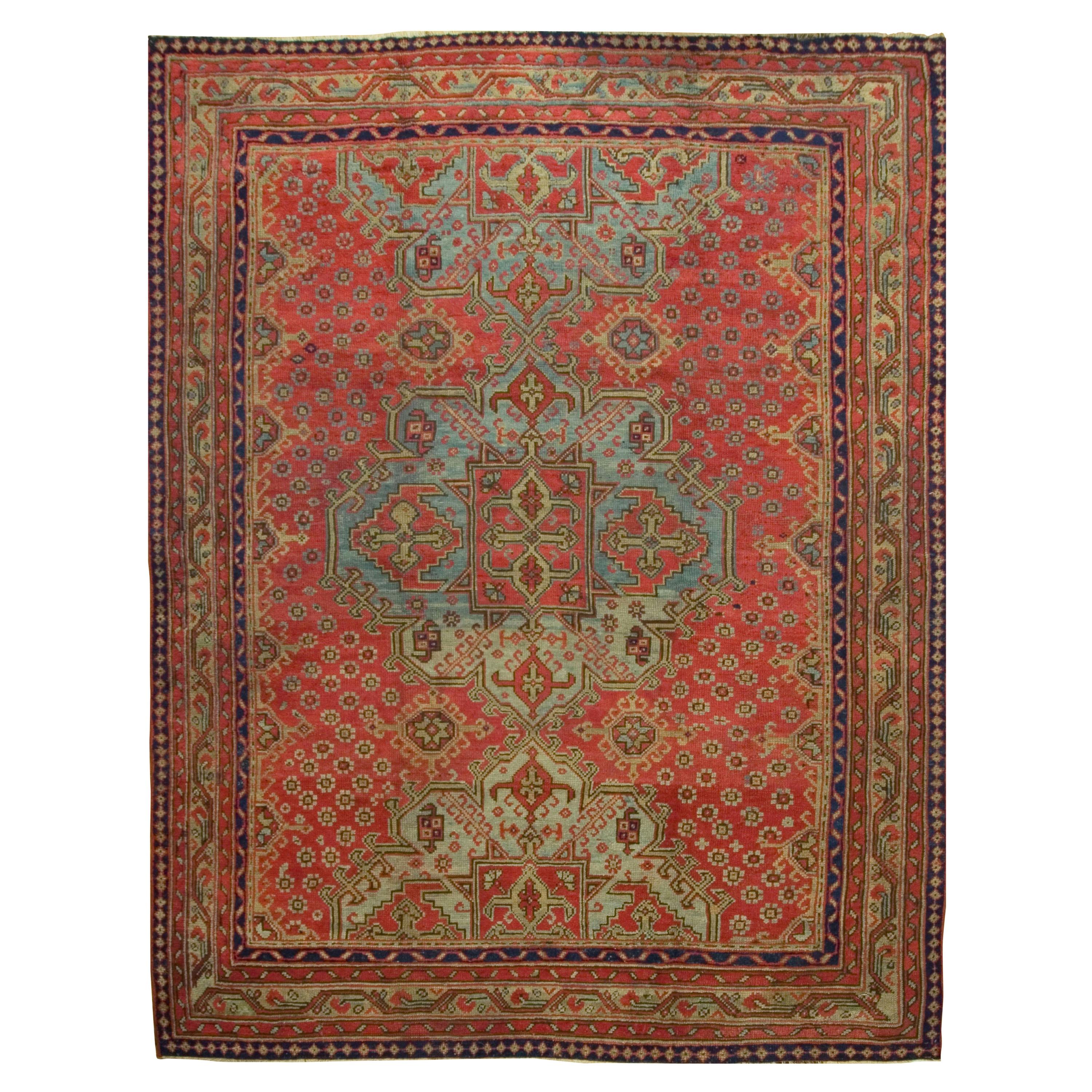 Antique Turkish Oushak Rug circa 1900 at 1stDibs