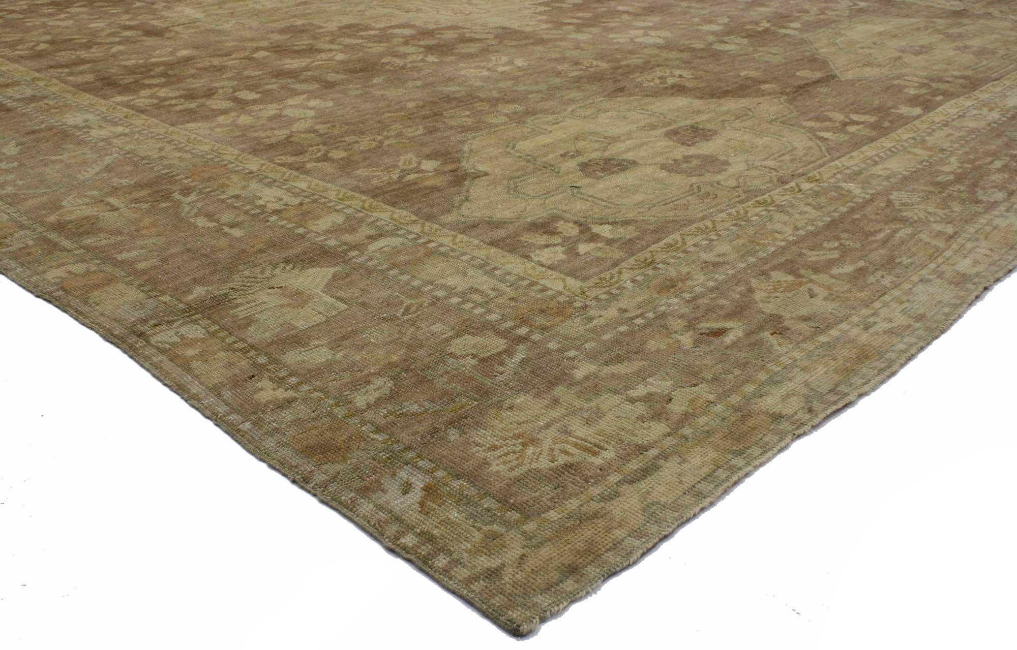 Antique Turkish Oushak Rug with Modern Shaker Style For Sale at 1stDibs ...