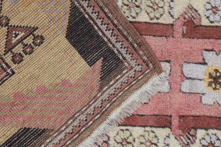 Antique Turkish Rug Runner from Milas, Traditional Gold Runner Rugs for ...