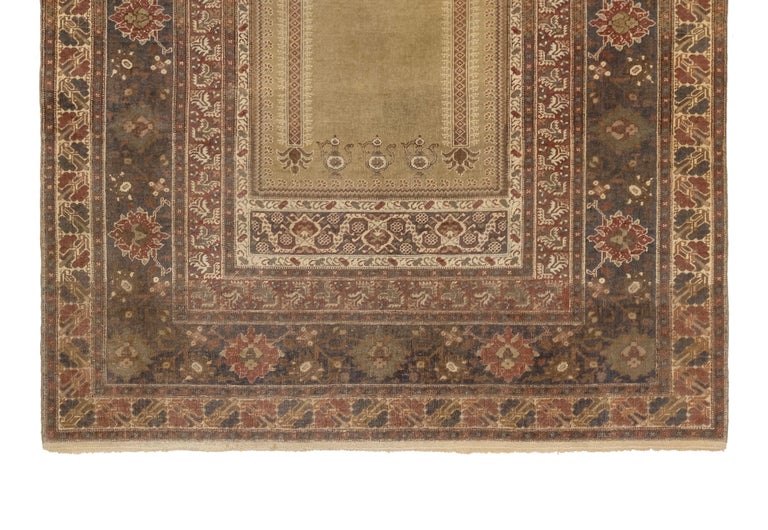 Antique Turkish Silk Kaiseri Rug, circa 1900s For Sale at 1stDibs