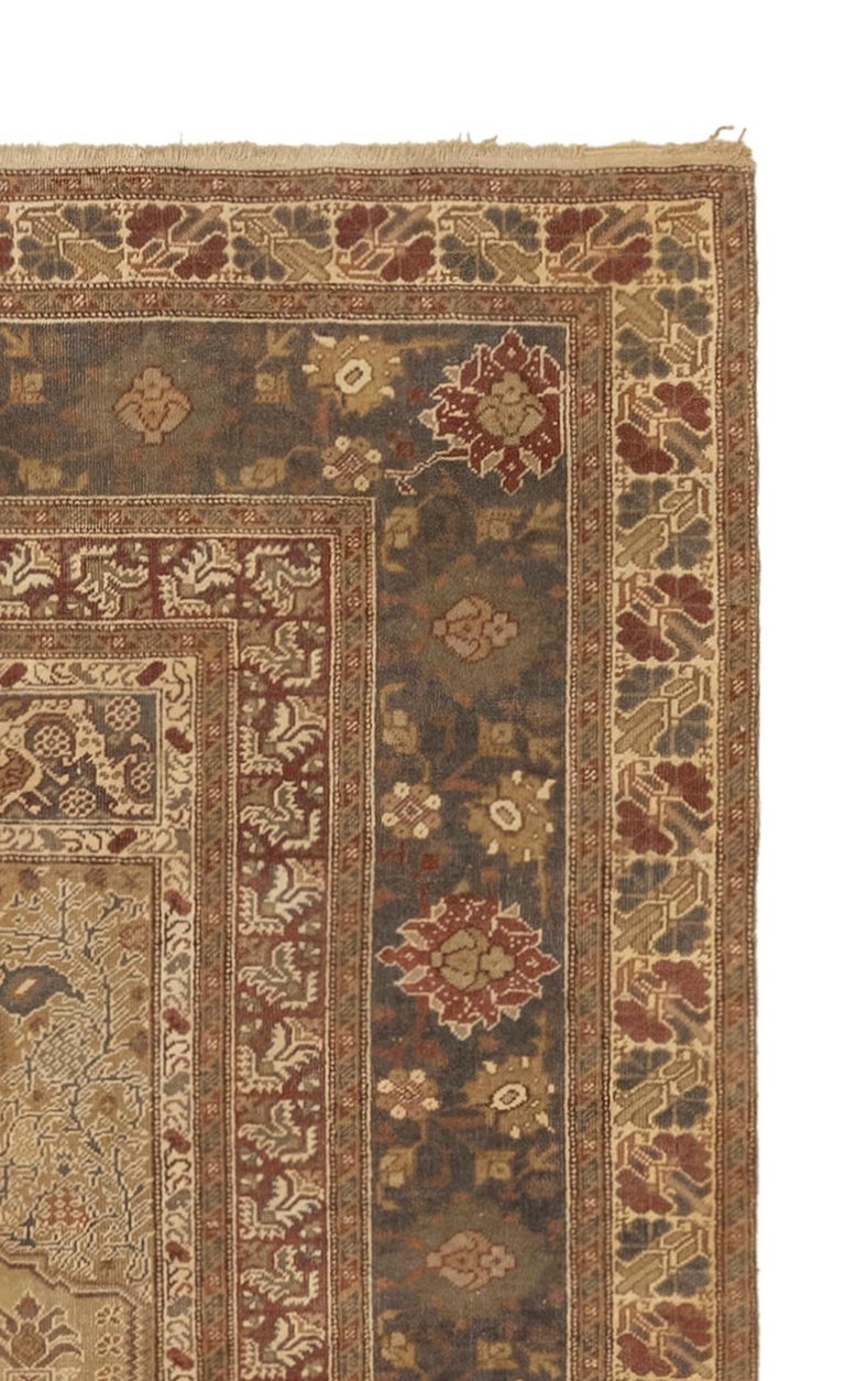 Antique Turkish Silk Kaiseri Rug, circa 1900s For Sale at 1stDibs