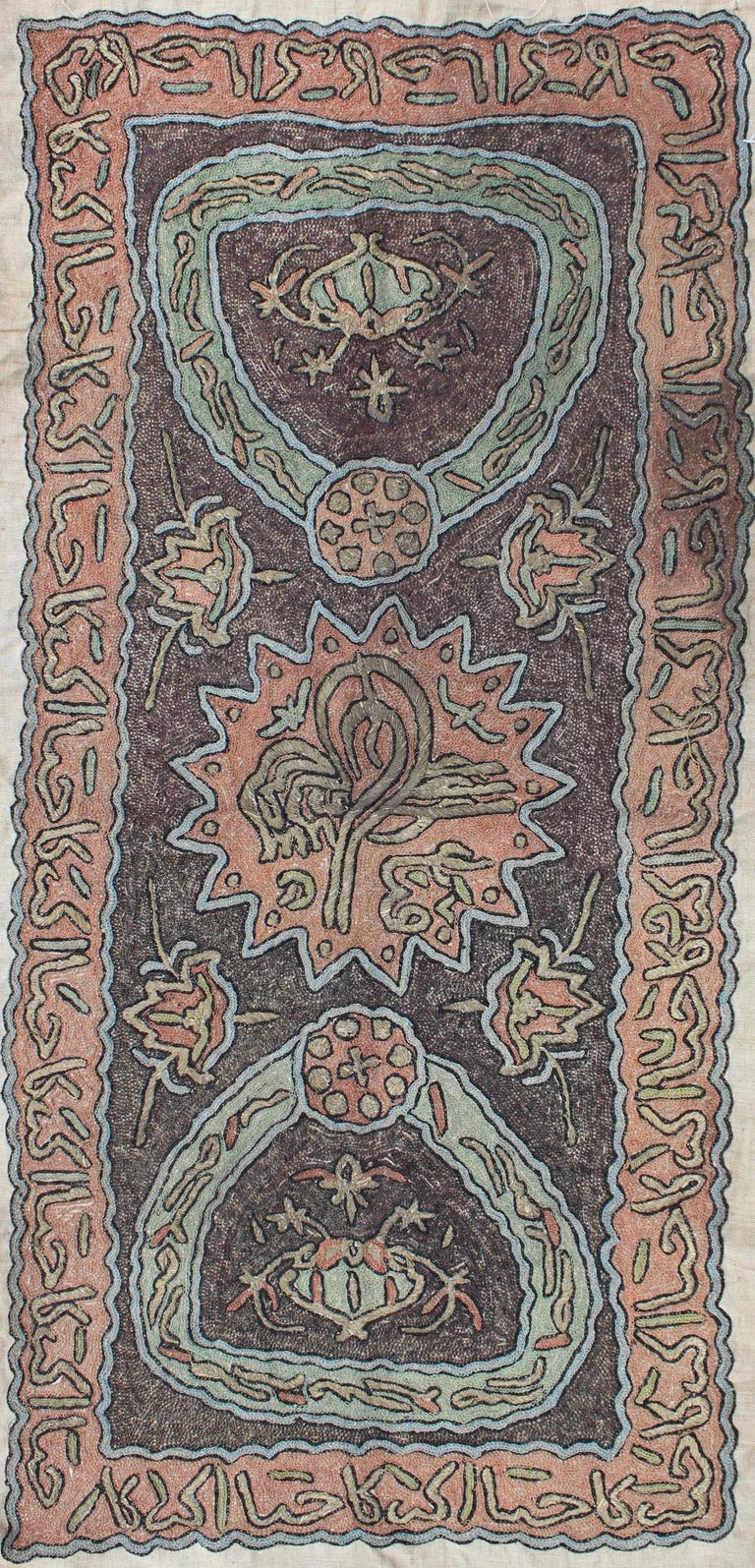 Antique Turkish Silk Ottoman Flat-Weave Rug with Unique Tribal ...