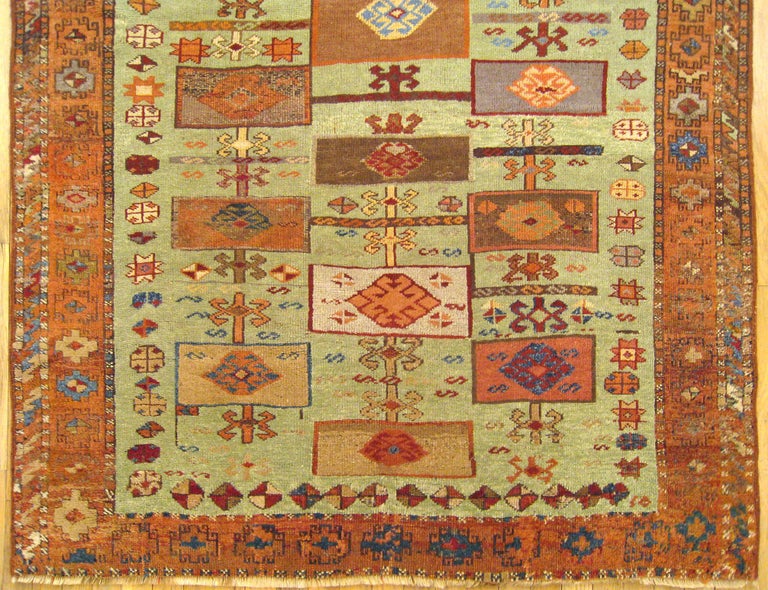 Antique Turkish Yuruk Oriental Carpet, in Small Size w/ Boxes For Sale ...