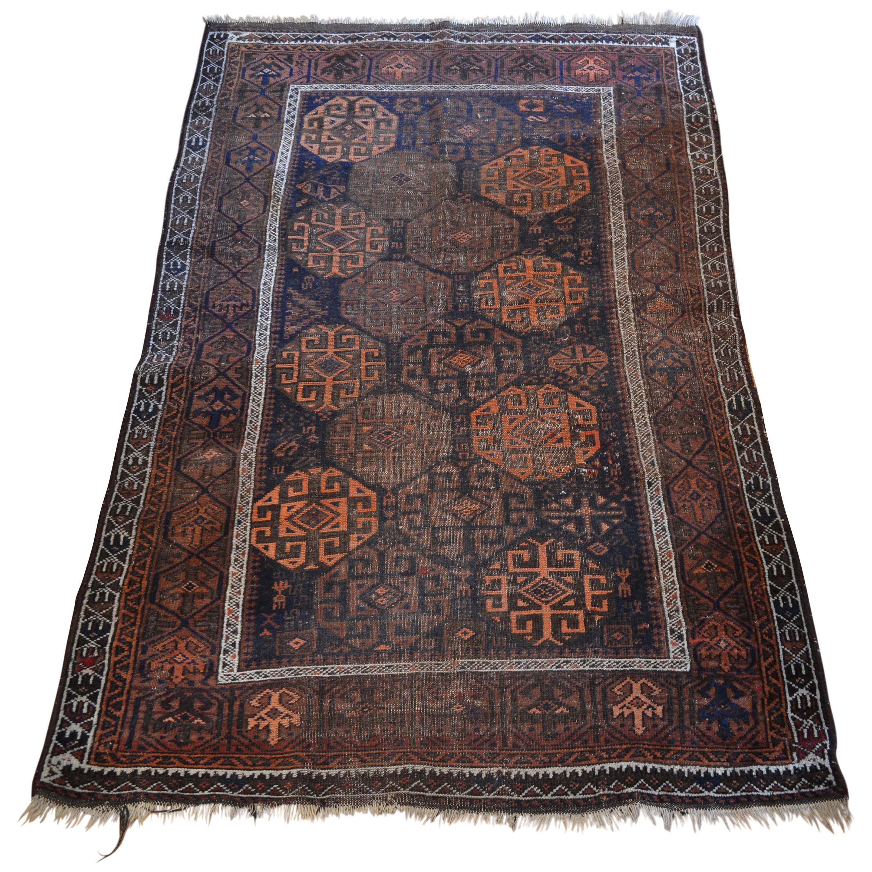 Antique Turkmen Rug at 1stDibs
