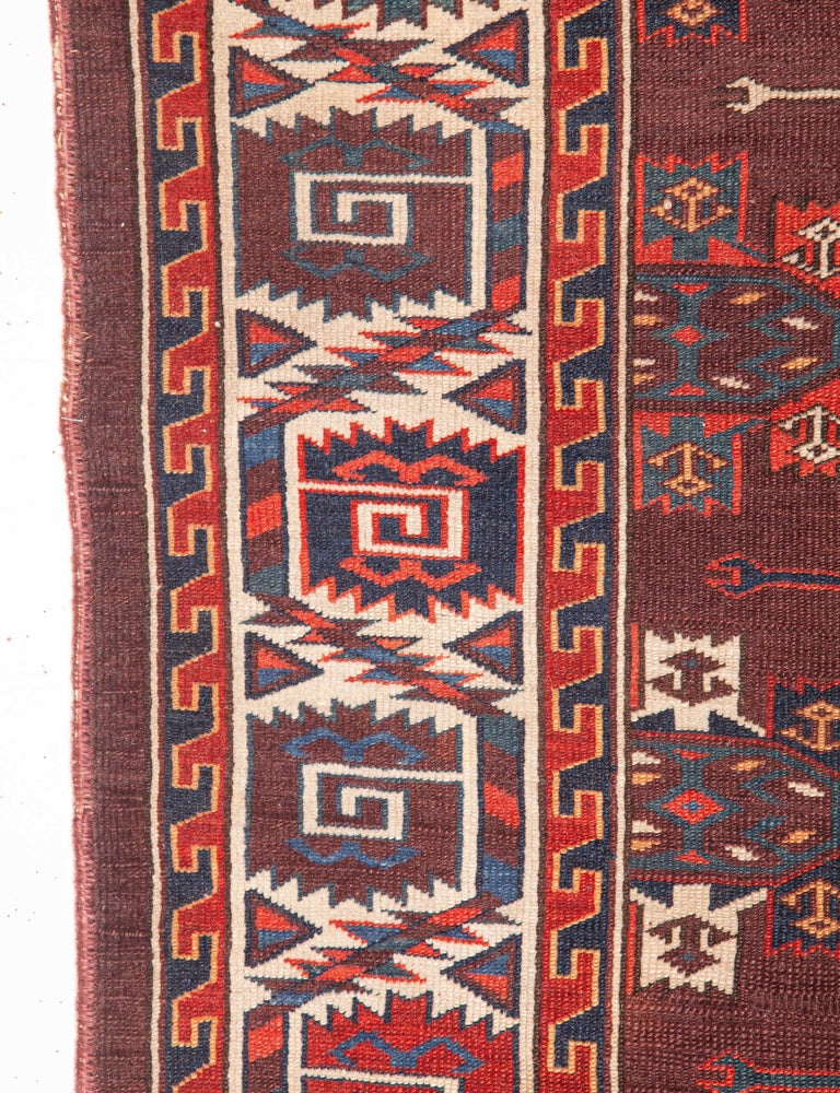 Antique Turkmen Yomud Tribe, Kepse Gul Design Main Rug, Mid-19th ...