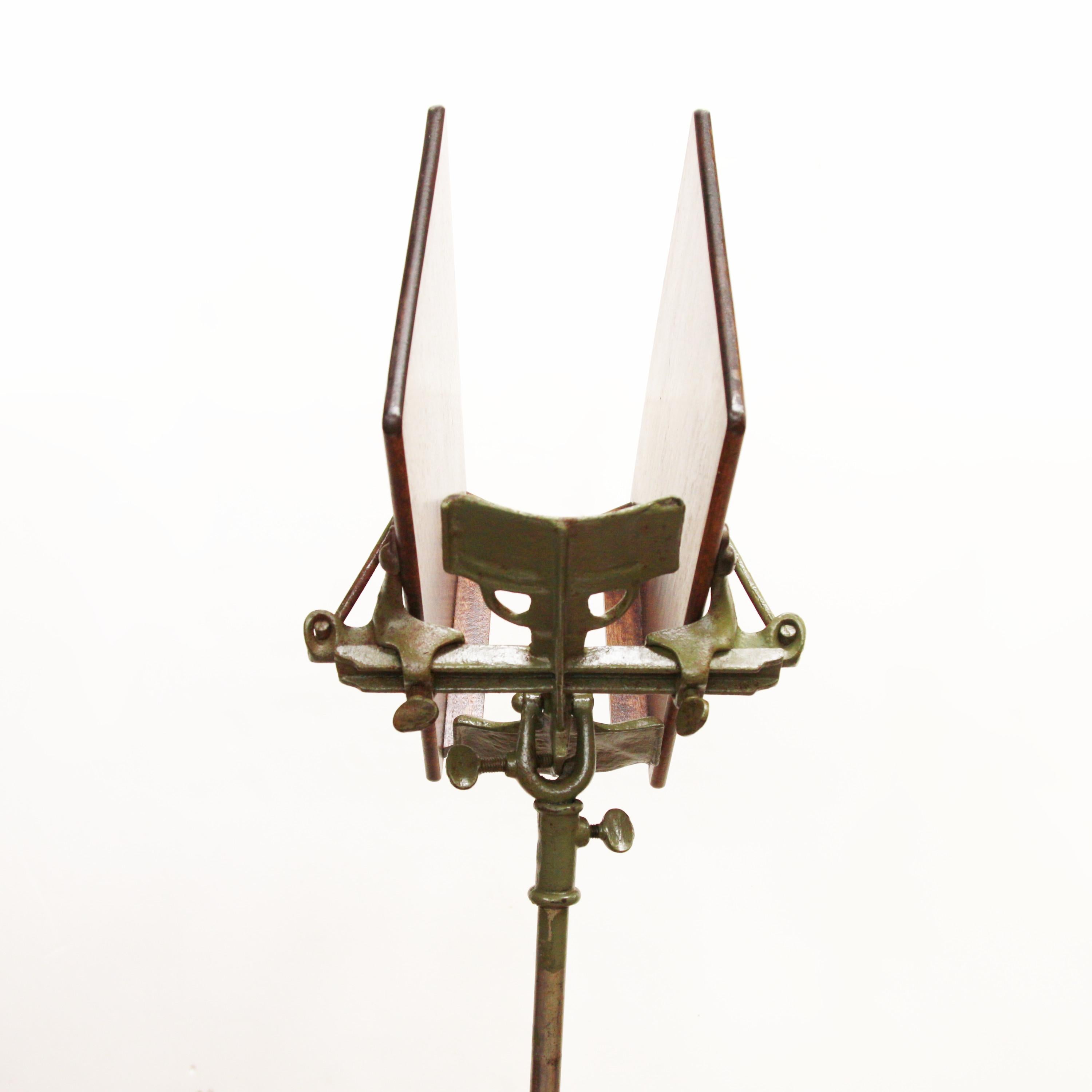 Antique Turn of the Century Industrial Oak and Iron Book Dictionary ...