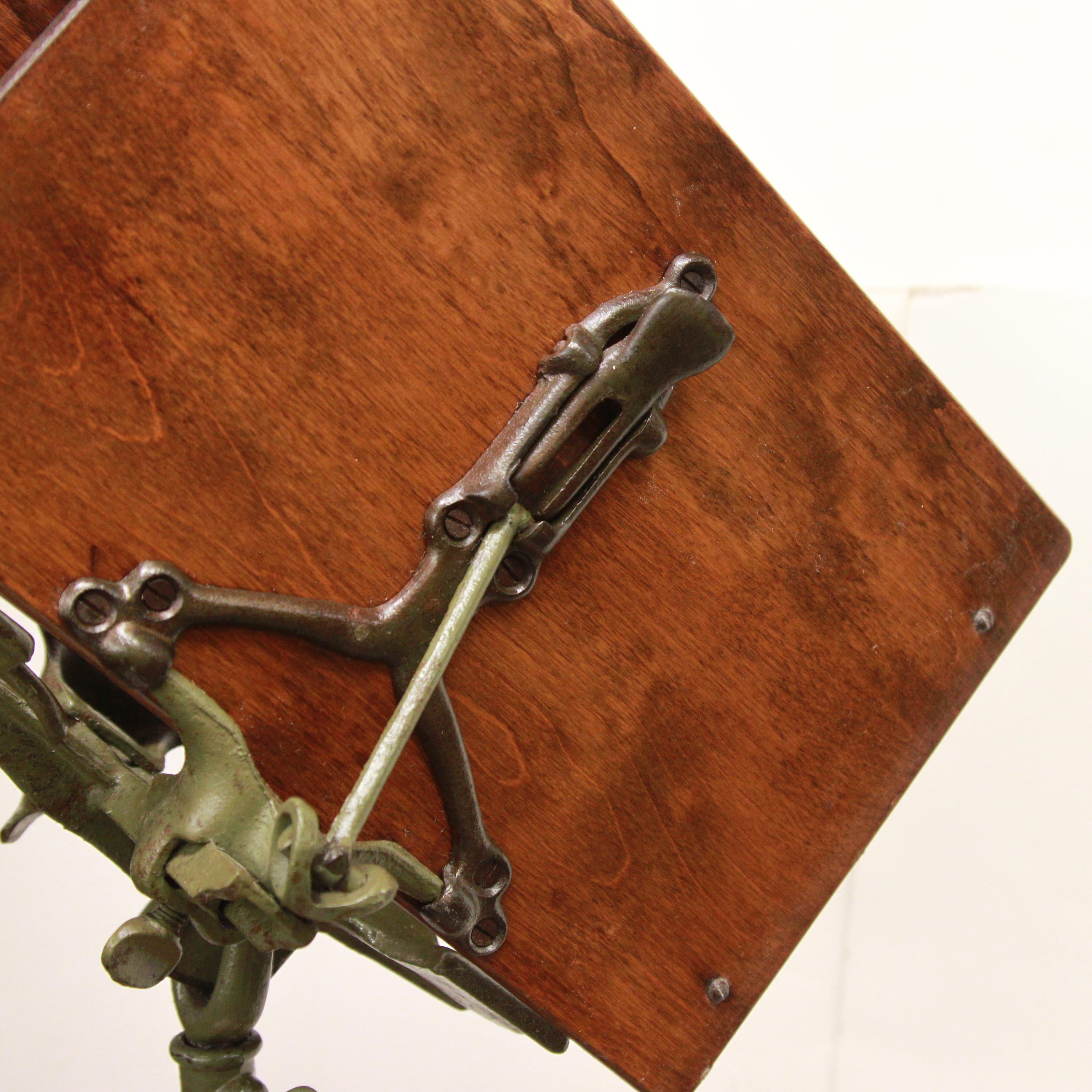 Antique Turn of the Century Industrial Oak and Iron Book Dictionary ...