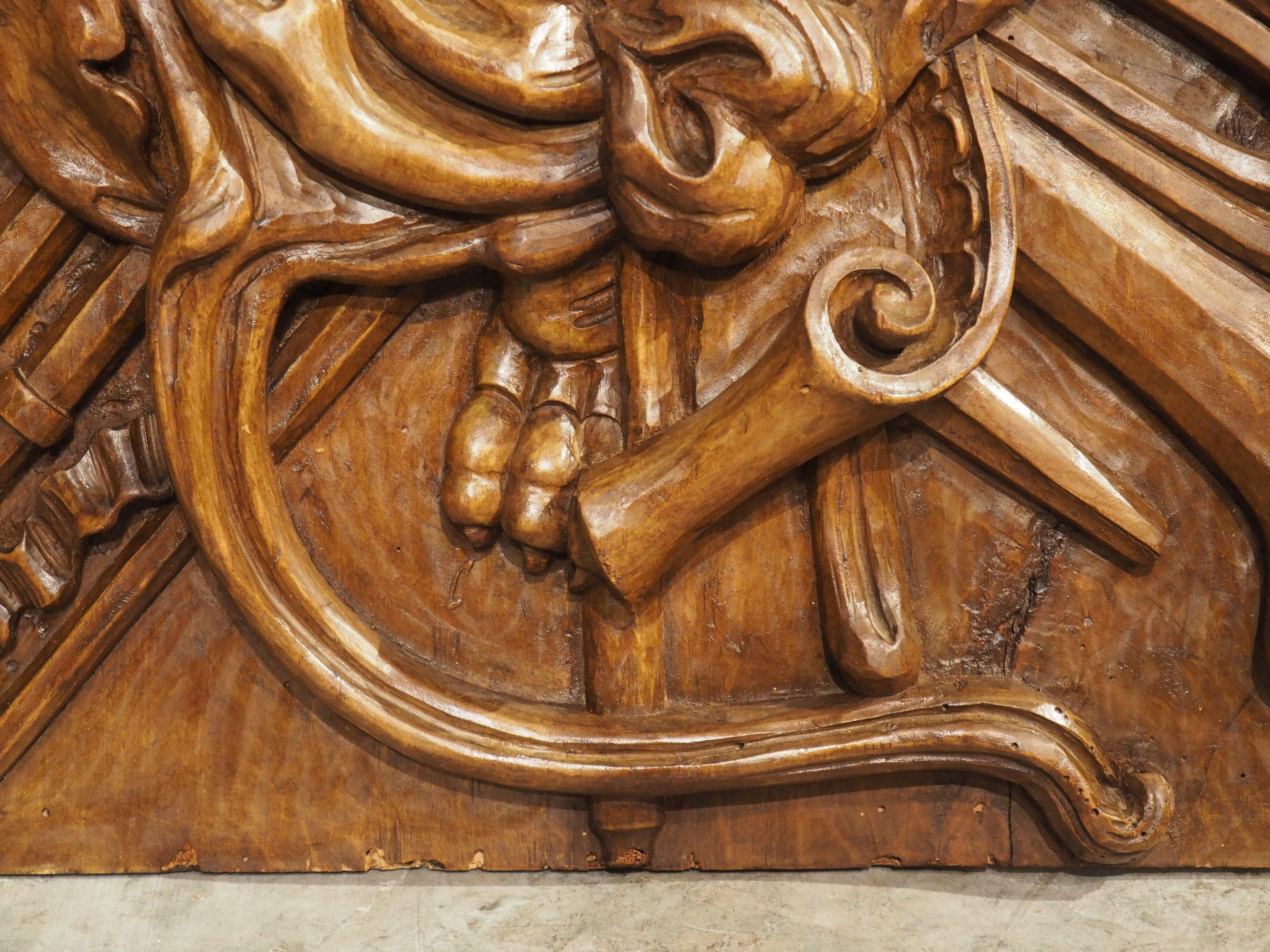 Antique Tuscan Carved Trophy Panel with the Panther of Lucca, Late 19th ...