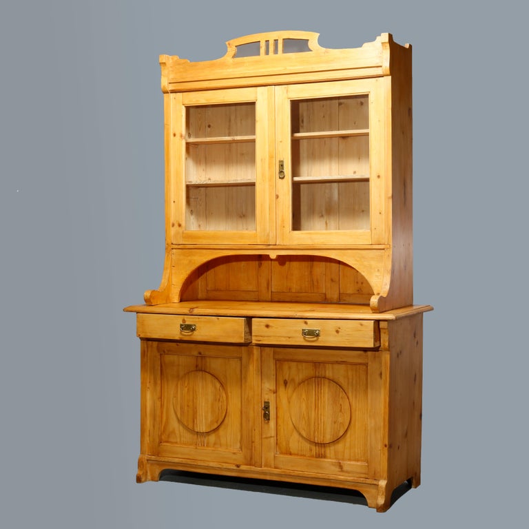 Antique Two-Piece Austrian Pine Step-Back Hutch, c1890 For Sale at 1stDibs
