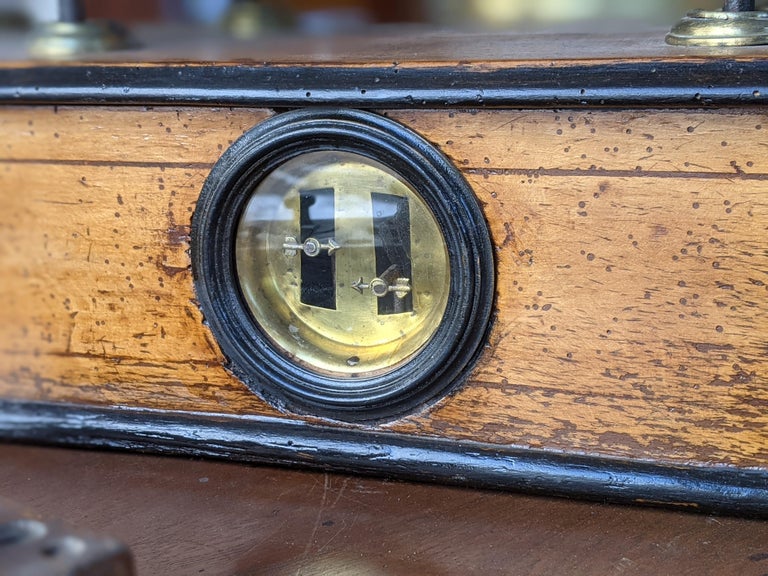 Antique Two-Plate Scale, Wood and Brass, Early 1900s For Sale at 1stDibs