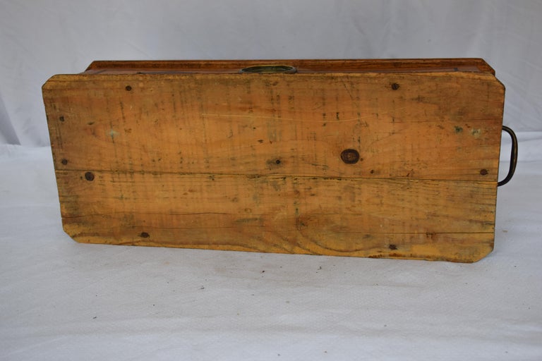 Antique Two-Plate Scale, Wood, Copper and Brass For Sale at 1stDibs