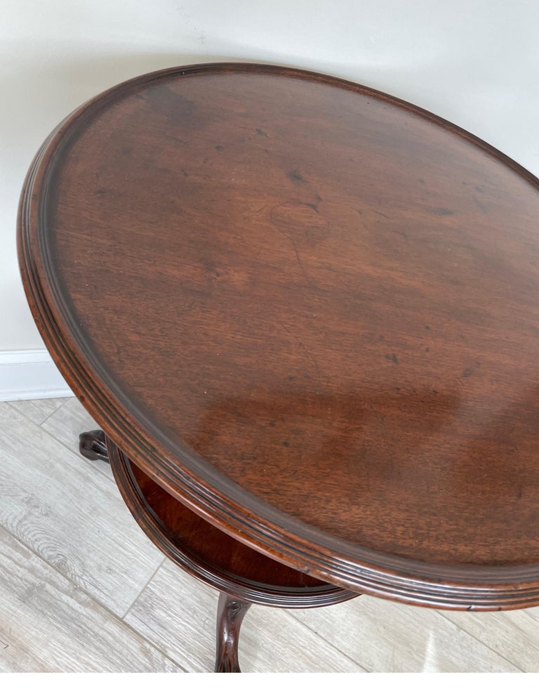 Antique Two-Tiered Lazy Susan Table For Sale at 1stDibs
