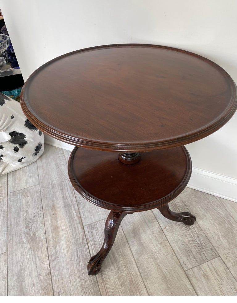 Antique Two-Tiered Lazy Susan Table For Sale at 1stDibs