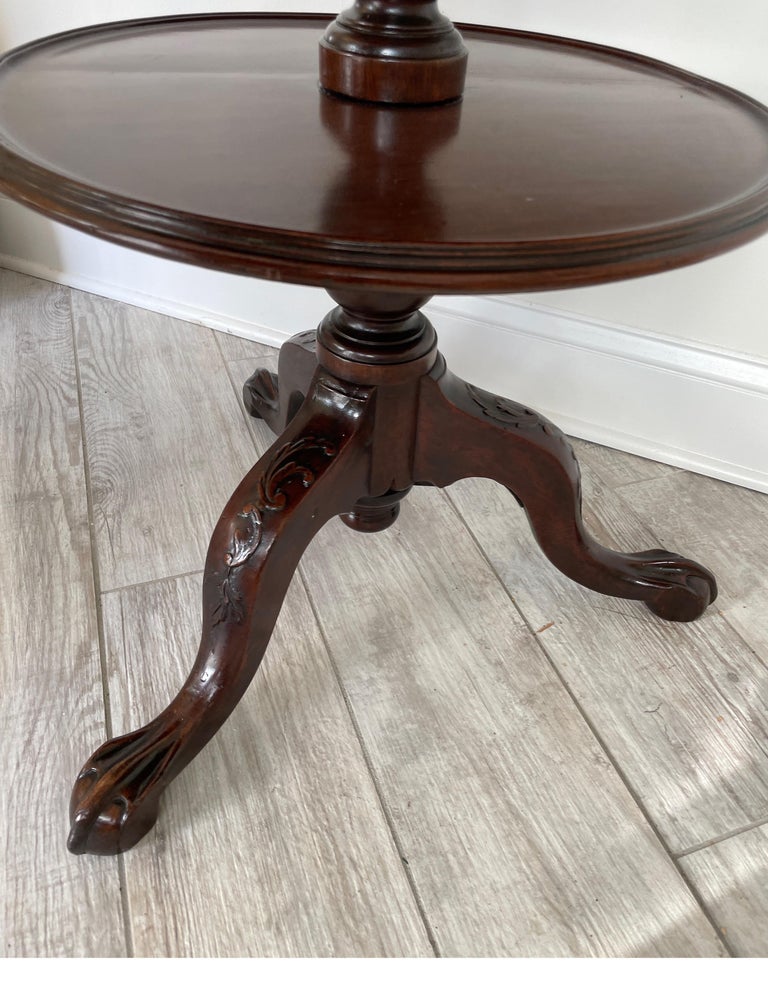 Antique Two-Tiered Lazy Susan Table For Sale at 1stDibs