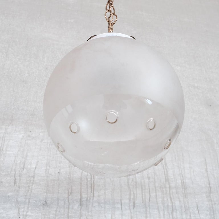 Antique Two Tone Glass Pendant Light For Sale at 1stDibs