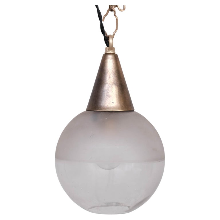 Antique Two Tone Petite Pendant Light For Sale at 1stDibs