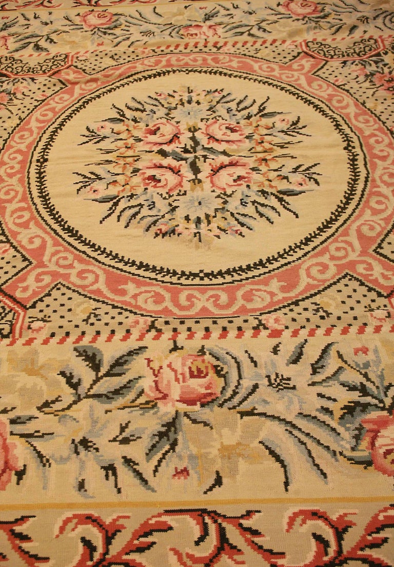 Bessarabian Kilim Floral Design Soft Color Palette, 1880-1900 For Sale ...