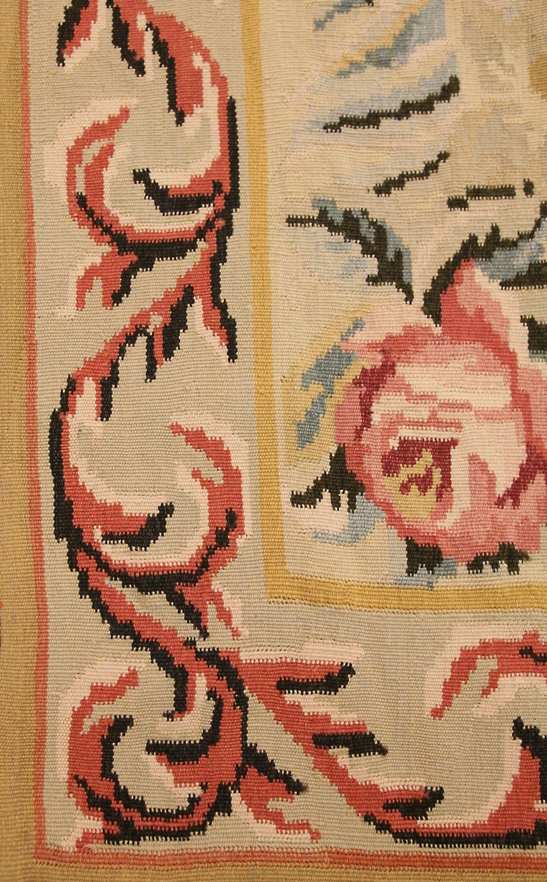 Bessarabian Kilim Floral Design Soft Color Palette, 1880-1900 For Sale ...