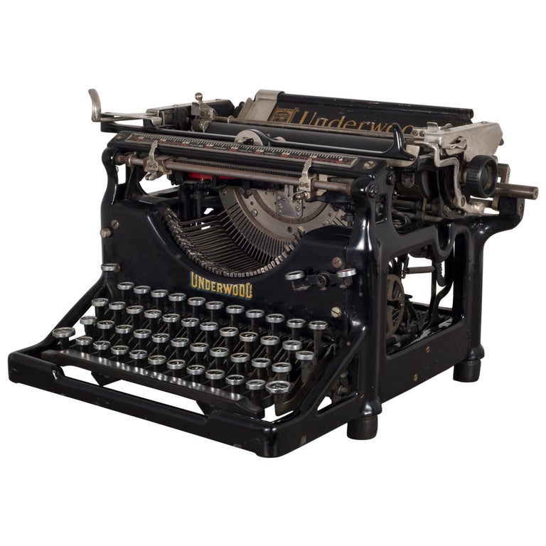Antique Underwood Typewriter #4, circa 1926 For Sale at 1stDibs