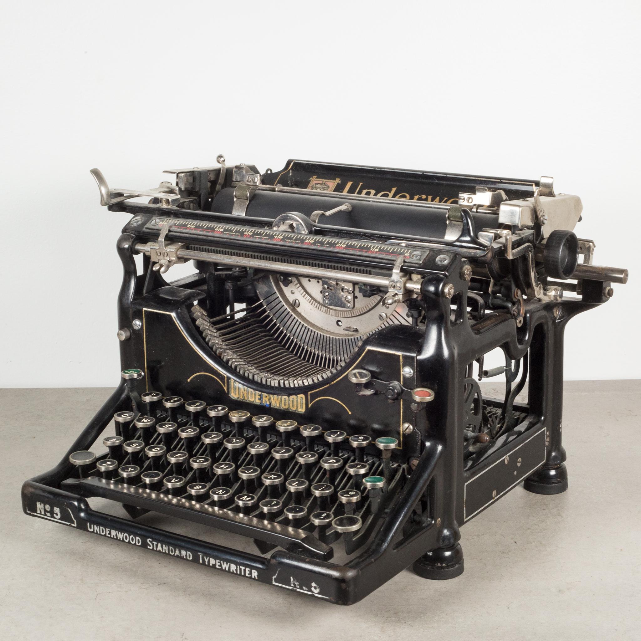 Antique Underwood Typewriter #5, circa 1933 at 1stDibs | underwood ...